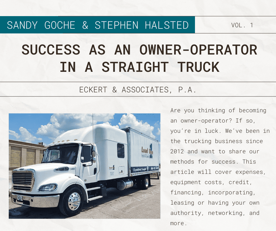 Success as an Owner-Operator in a Straight Truck » Eckert & Associates ...